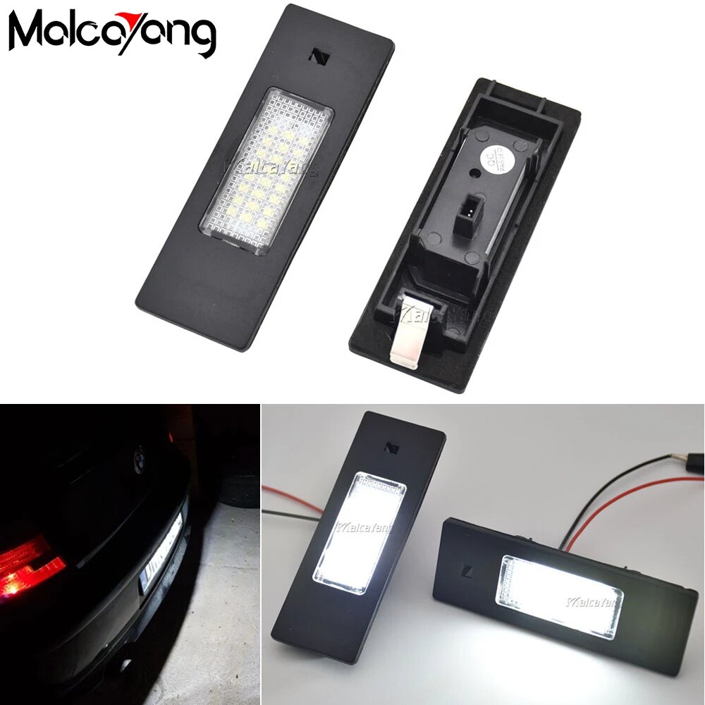 2 шт, без ошибок, светодиодный светильник номерного знака 63267165735 63267193294 для BMW 1 серии E81 E87 3 5-дверный хэтчбек 2004- F20 F21