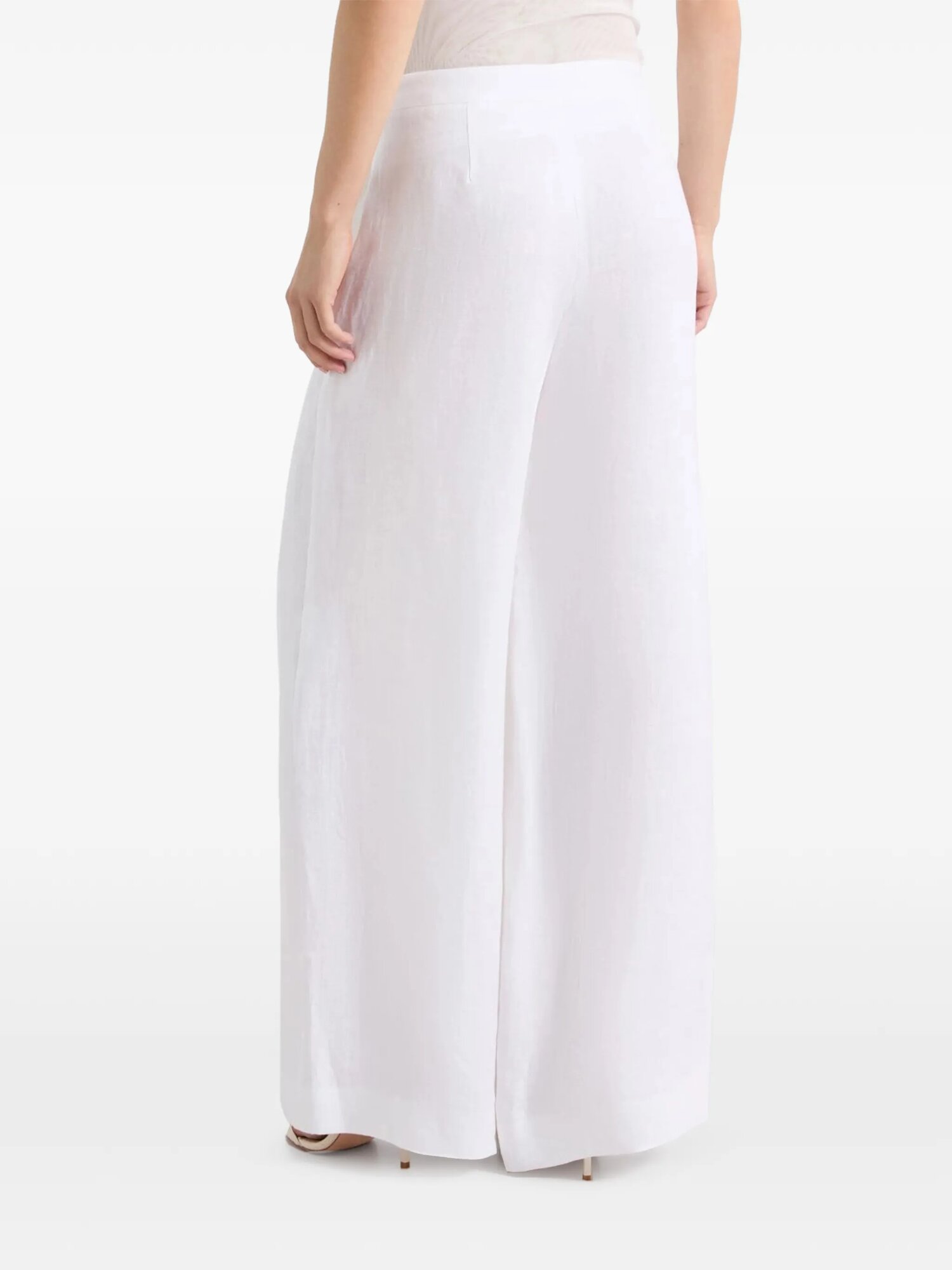 Брюки Marella Wide-leg trousers, размер 38, бежевый/белый — фото 1