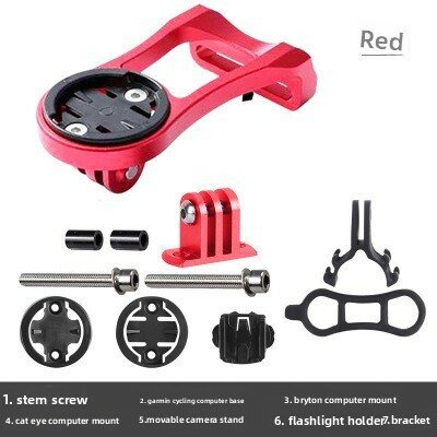 Держатель для велокомпьютера алюминиевый сплав для garmin и cat eye светильников с прочной опорой красный
