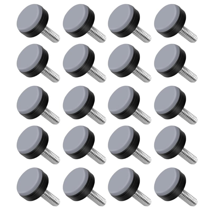 20шт Ножки Для Стола И Стула Круглые Ползунки Накладки для Ножек с Резьбой M6 для Стульев Столов Диванов Защищают Полы Снижают Шум