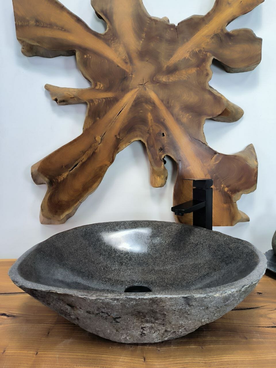 Раковина INDO-MARKET из натурального речного камня 54х42х15 091820