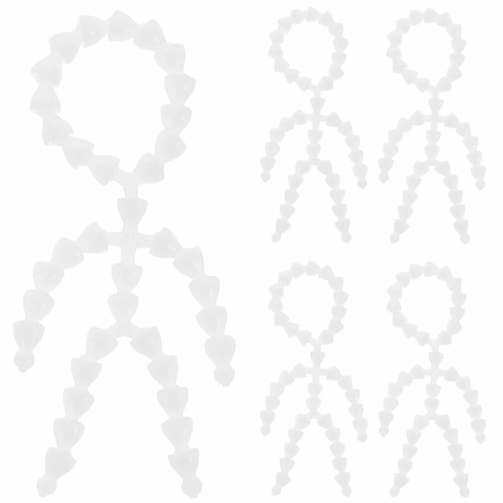 Фигурный Каркас Куклы, Пластик, Белый, 5 Штук, Мобильные Соединения