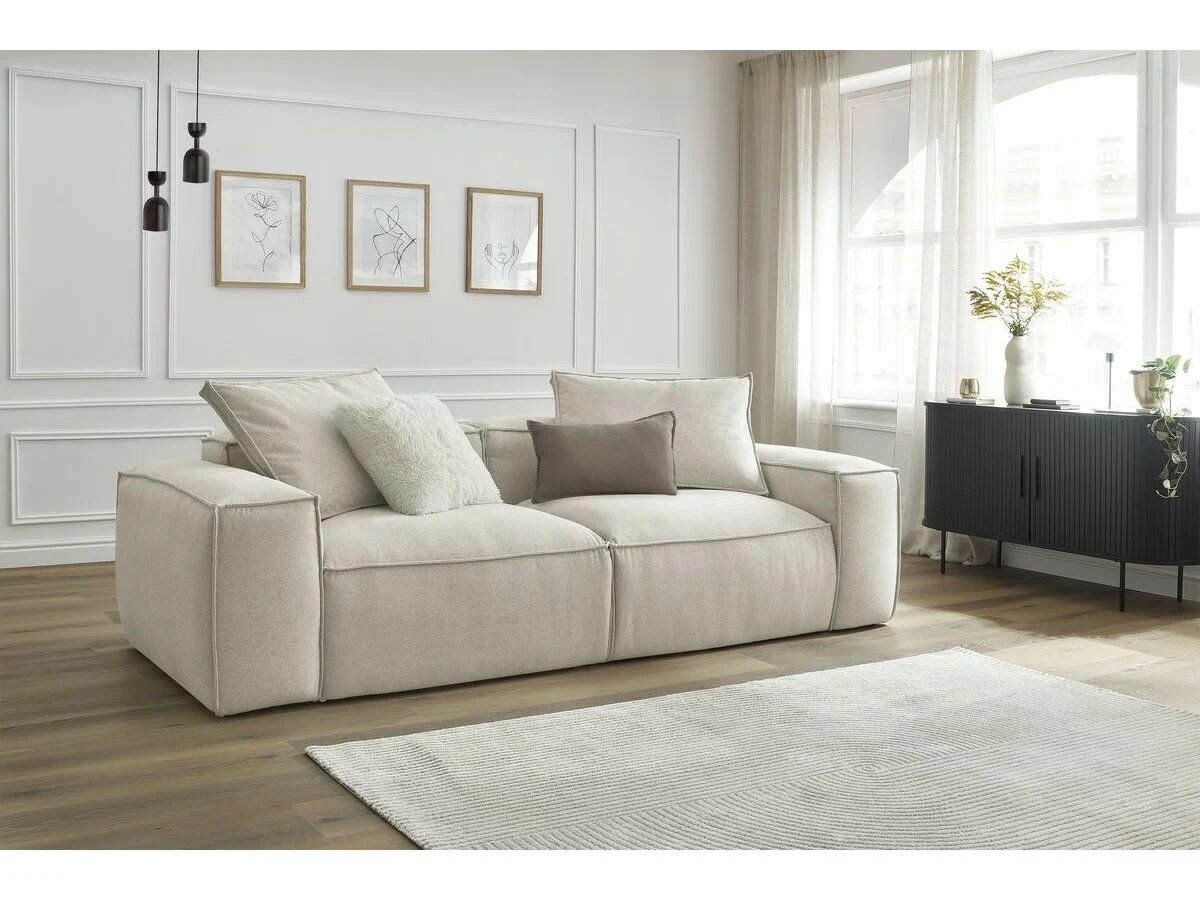 Ультрамягкий прямой диван 3-местный BOHEME пестрая ткань