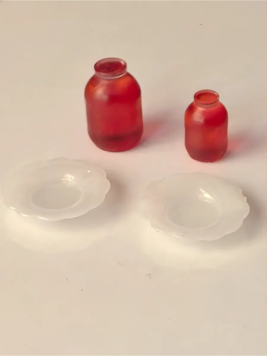 Набор миниатюр 4 шт для ватной игрушки, смола