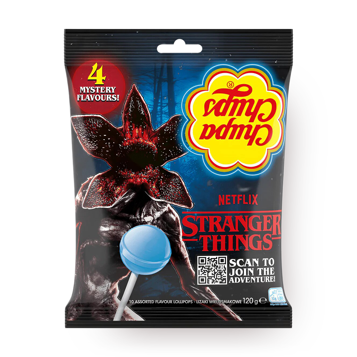 Карамель Chupa Chups, вишня-малина-кока-кола, леденцы, 120 г