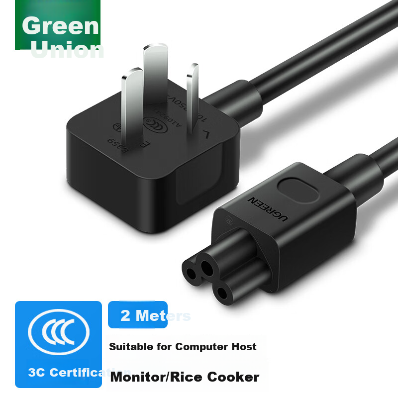 UGREEN кабель питания для ноутбука с вишневым 3-контактным разъемом совместимый с ноутбуками ASUS HP Dell Samsung Acer