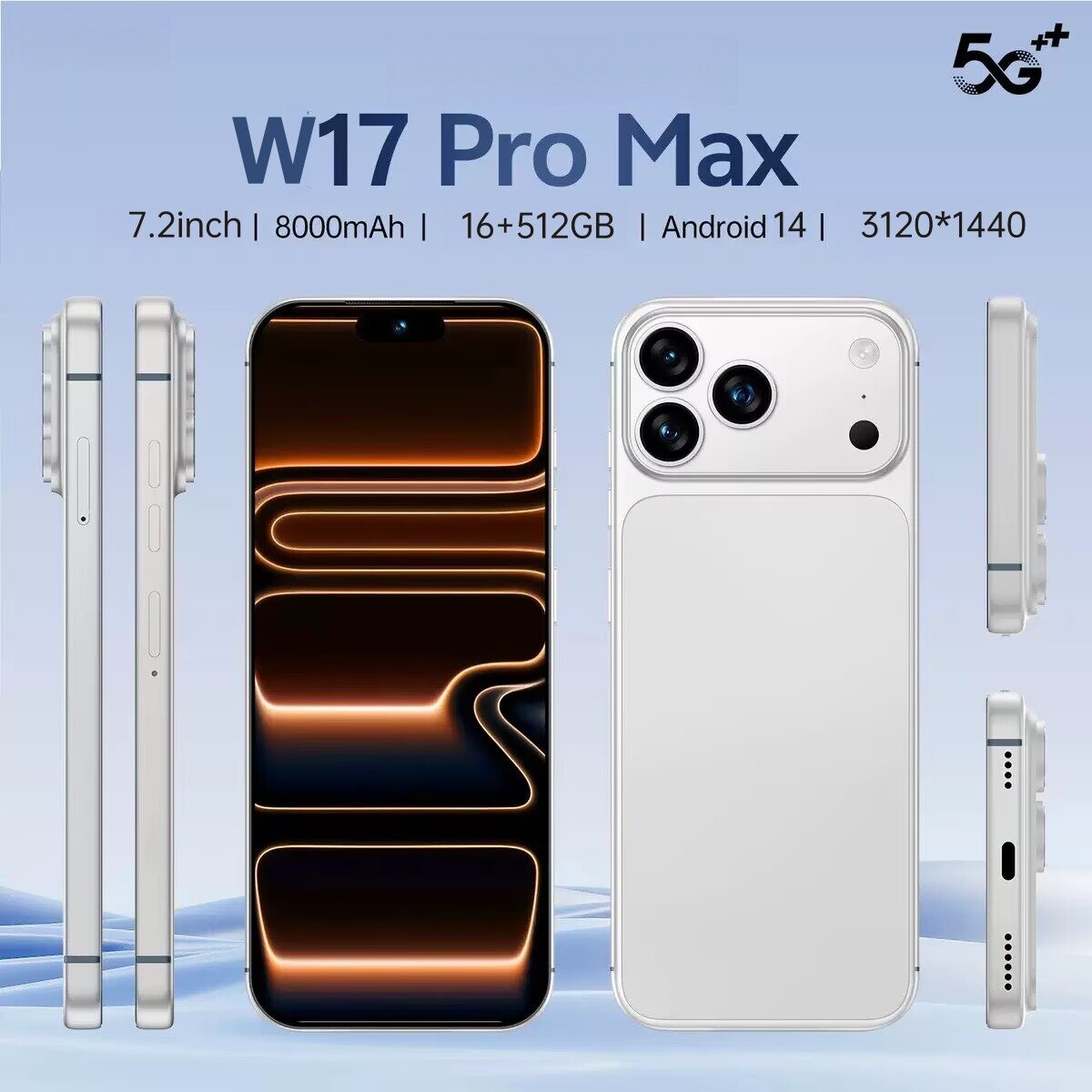 Смартфон CCIT 7,2 дюйма 16 512 ГБ 2 слота для SIM-карт 8000mAh