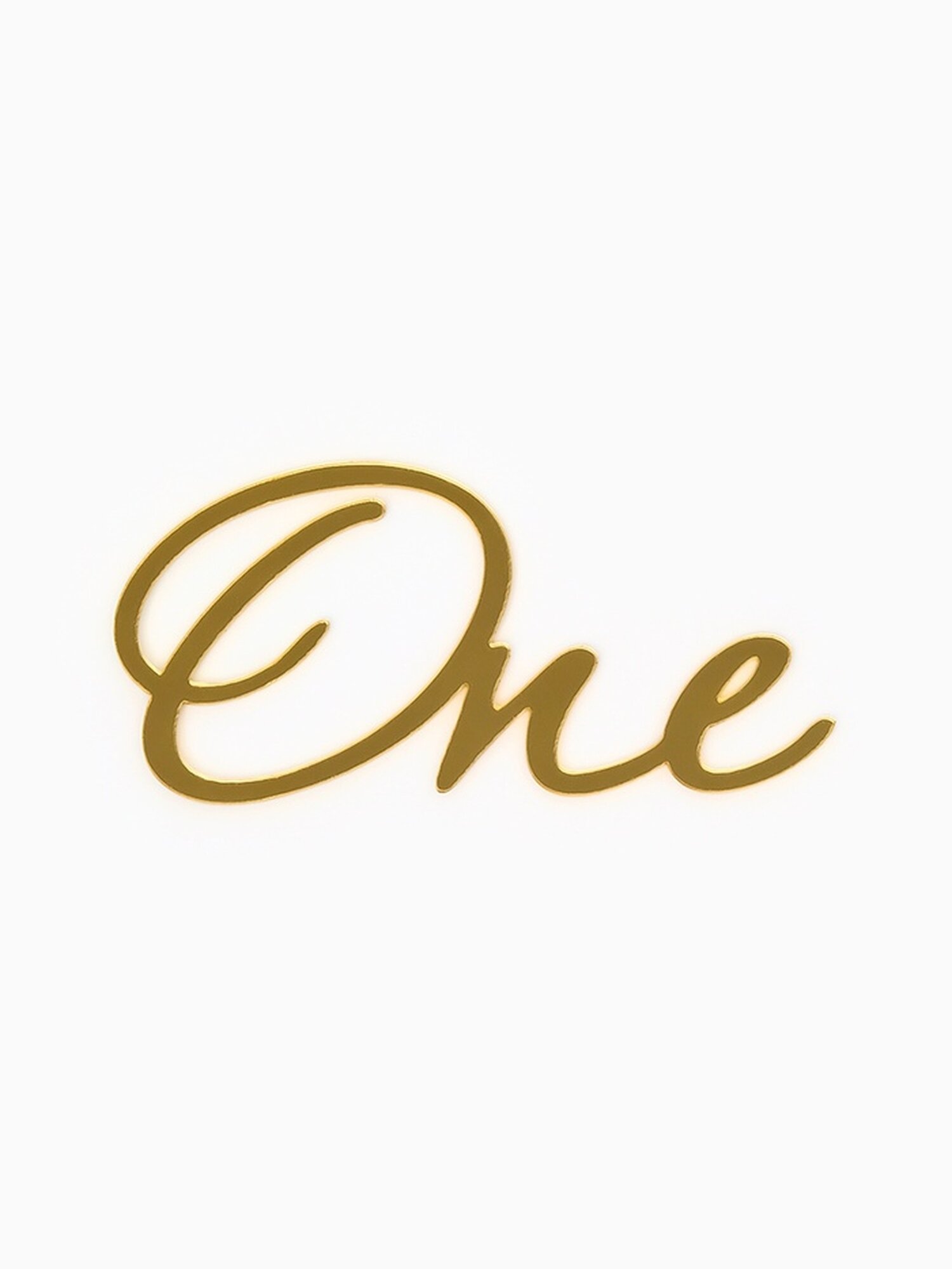 Топпер для торта "One" акрил, цвет золотой, без палочки 10976678