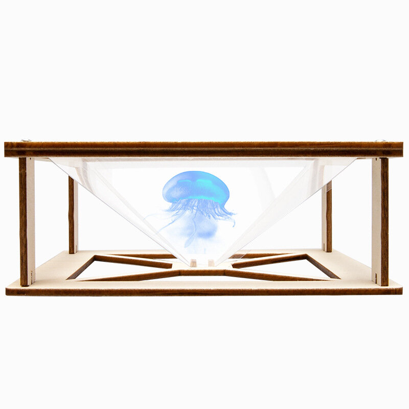 Научный эксперимент: набор для 3D-голографического проектора для детей, деревянная модель голографической проекции своими руками с прозрачной пирамидой | STEM-набор для научных экспериментов, образовательный проект по физике для класса и творческого