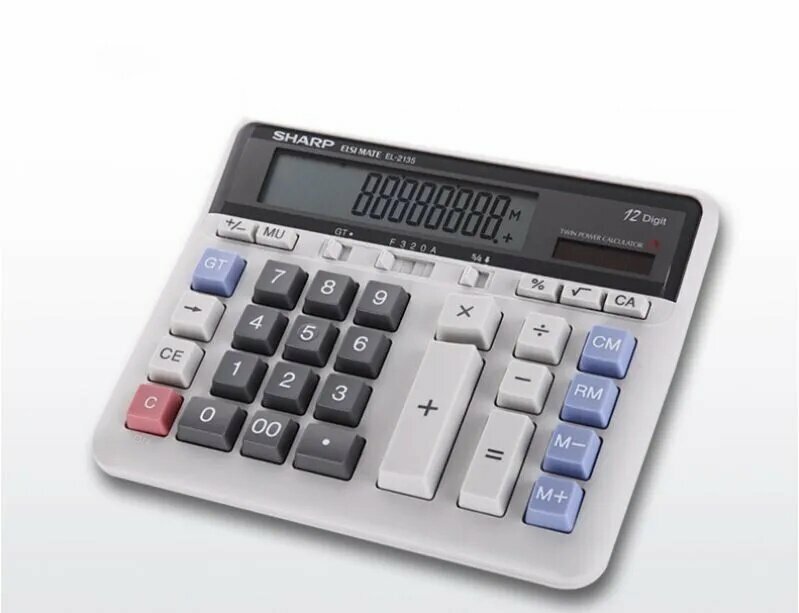 Компьютерный кнопочный калькулятор Sharp EL-2135, банковский бухгалтерский учет, настольный калькулятор финансов крупного бизнеса