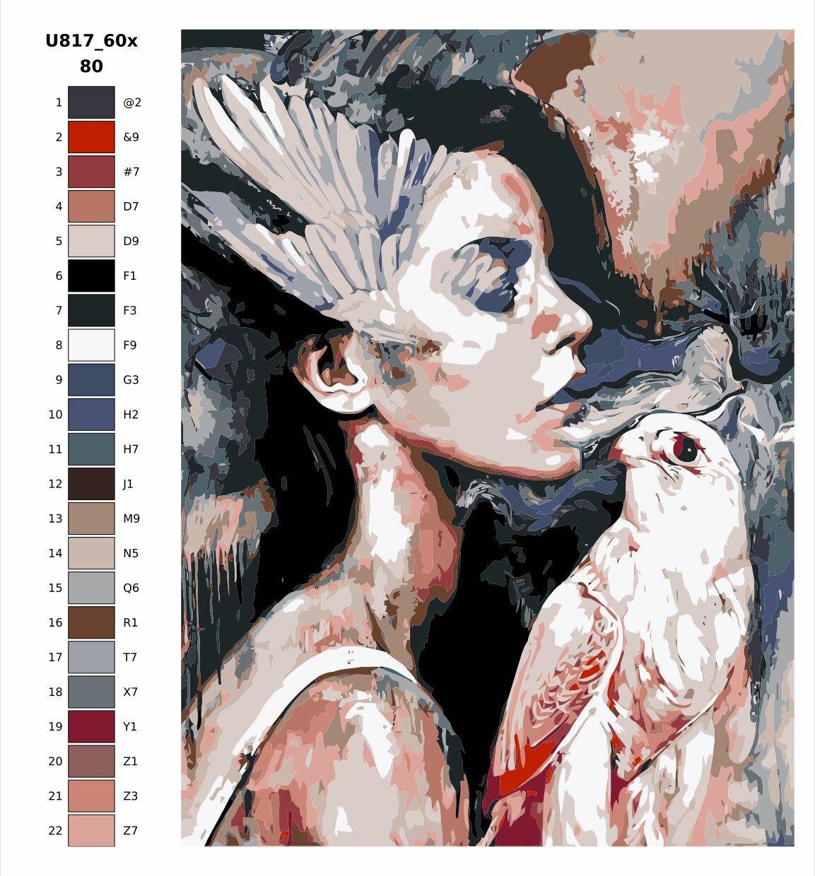 Картина по номерам BRUSHES-PAINTS "Дмитра Милан" U-817 70x90 см