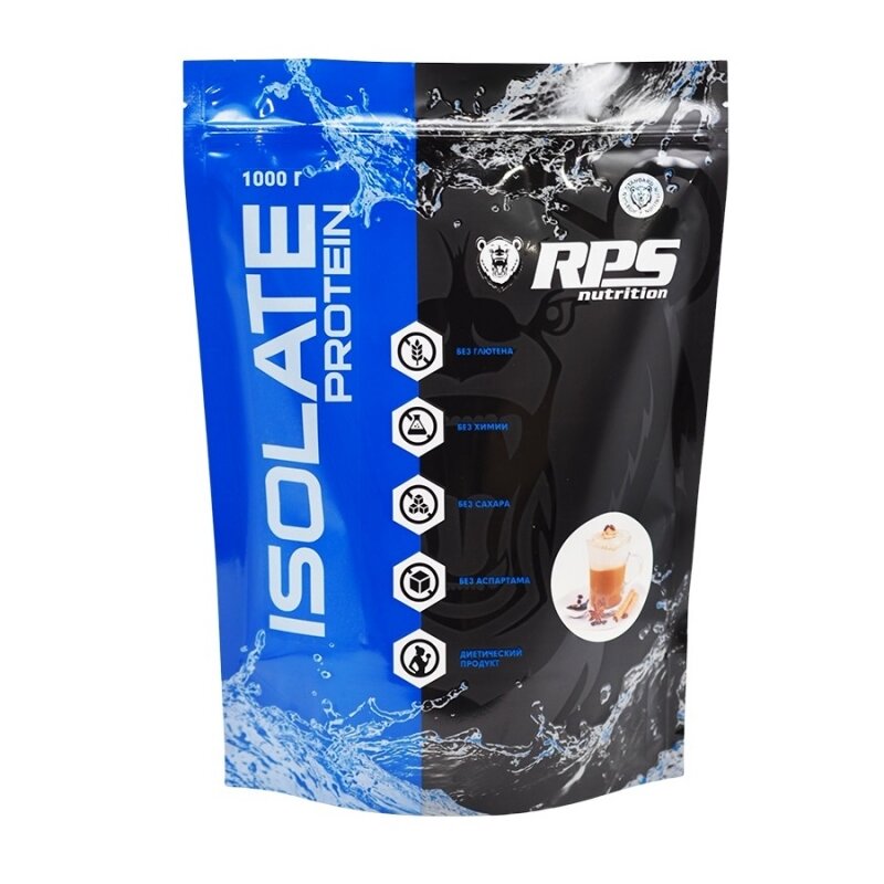 RPS Whey Isolate 100% - 1000 грамм, сывороточный изолят, вкус мокаччино