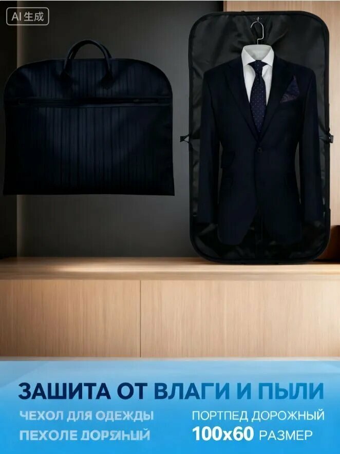 Чехол для одежды, 100 см х 60, 1 шт