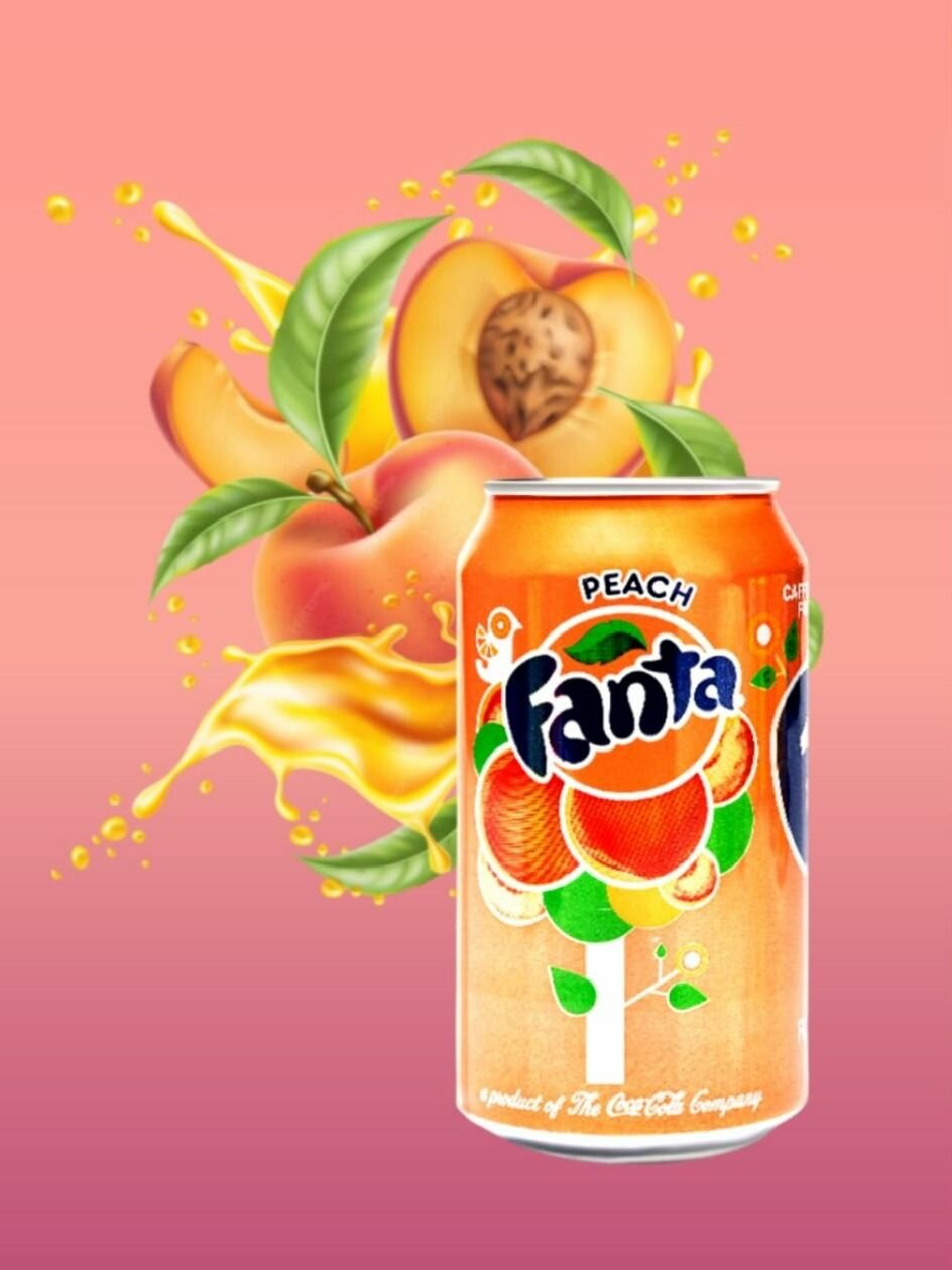 Напиток газированный Fanta (Персик) 355 мл, производство США