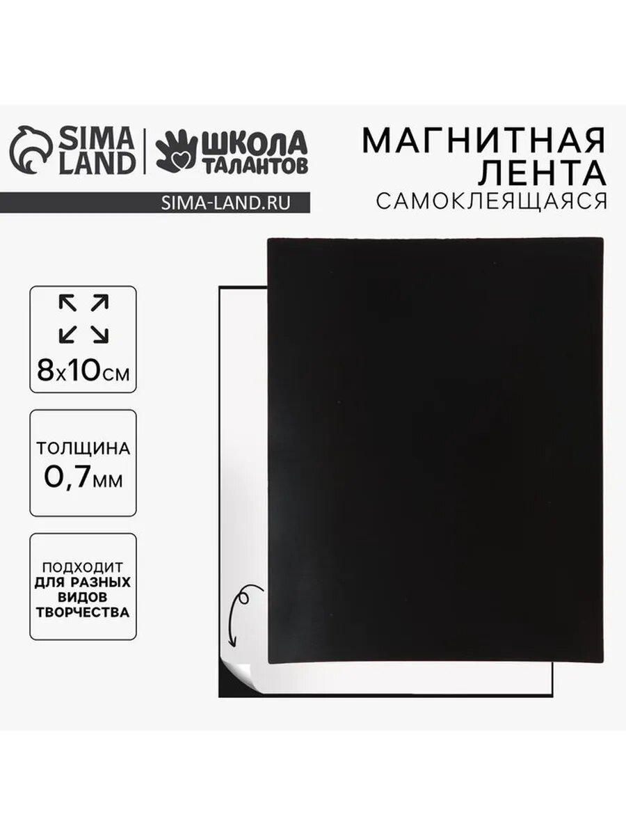 Магнитная лента, 8 × 10 см, 0,7 мм
