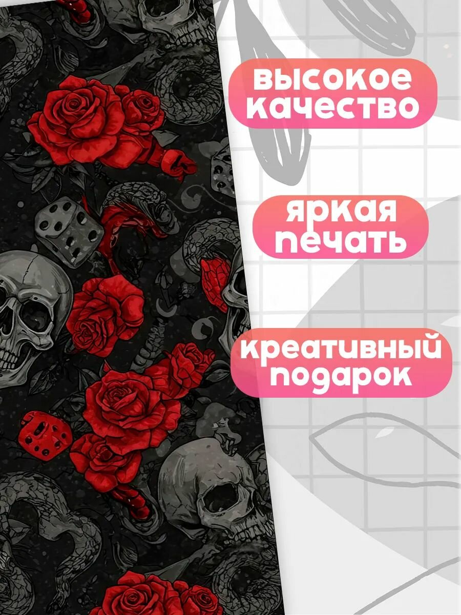 Постер на стену череп y2k , плакат 1шт, А2 размер. — фото 1