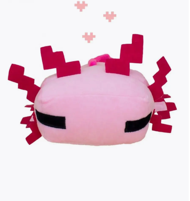 Мягкая игрушка Майнкрафт Пиксельный Аксолотль Axolotl 34 см Minecraft