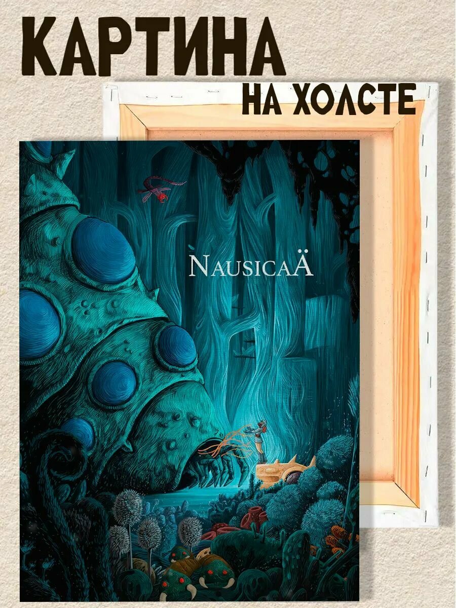 Картина на стену аниме, на подрамнике, 1шт, 38х25 размер.