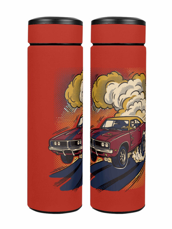 Термос «Ретро автомобиль» (красный)