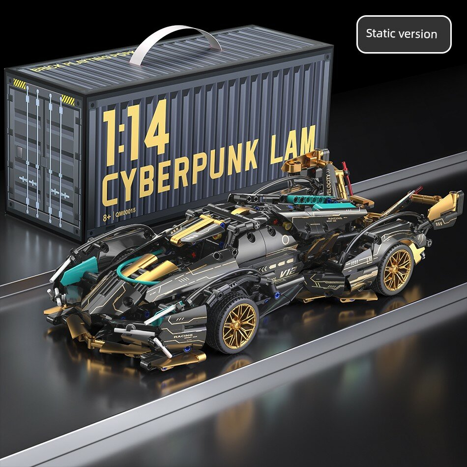 Конструктор Black Gold V12 в картонной коробке — премиум-LEGO-конструктор