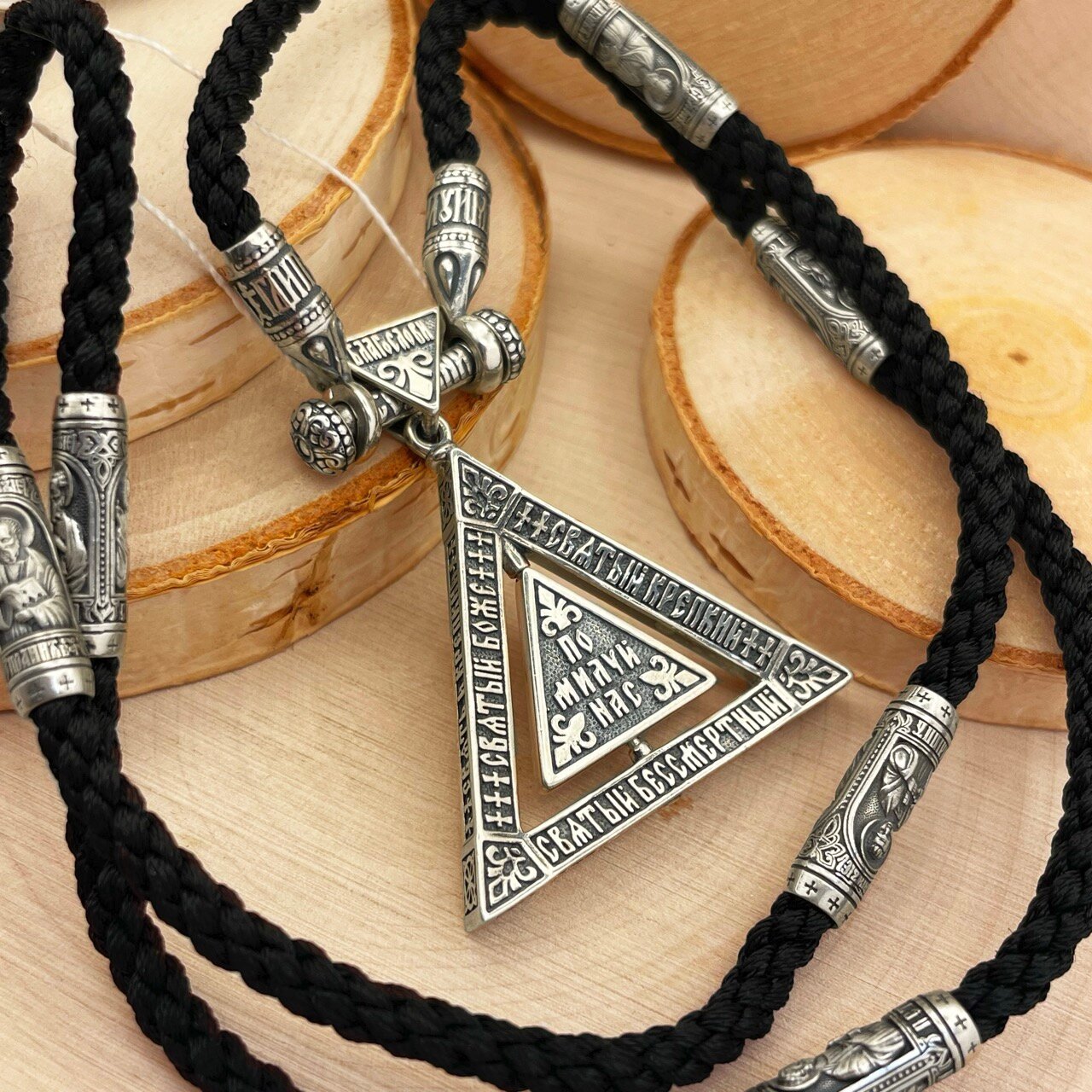 Комплект украшений, серебро, 925 проба, чернение, оксидирование