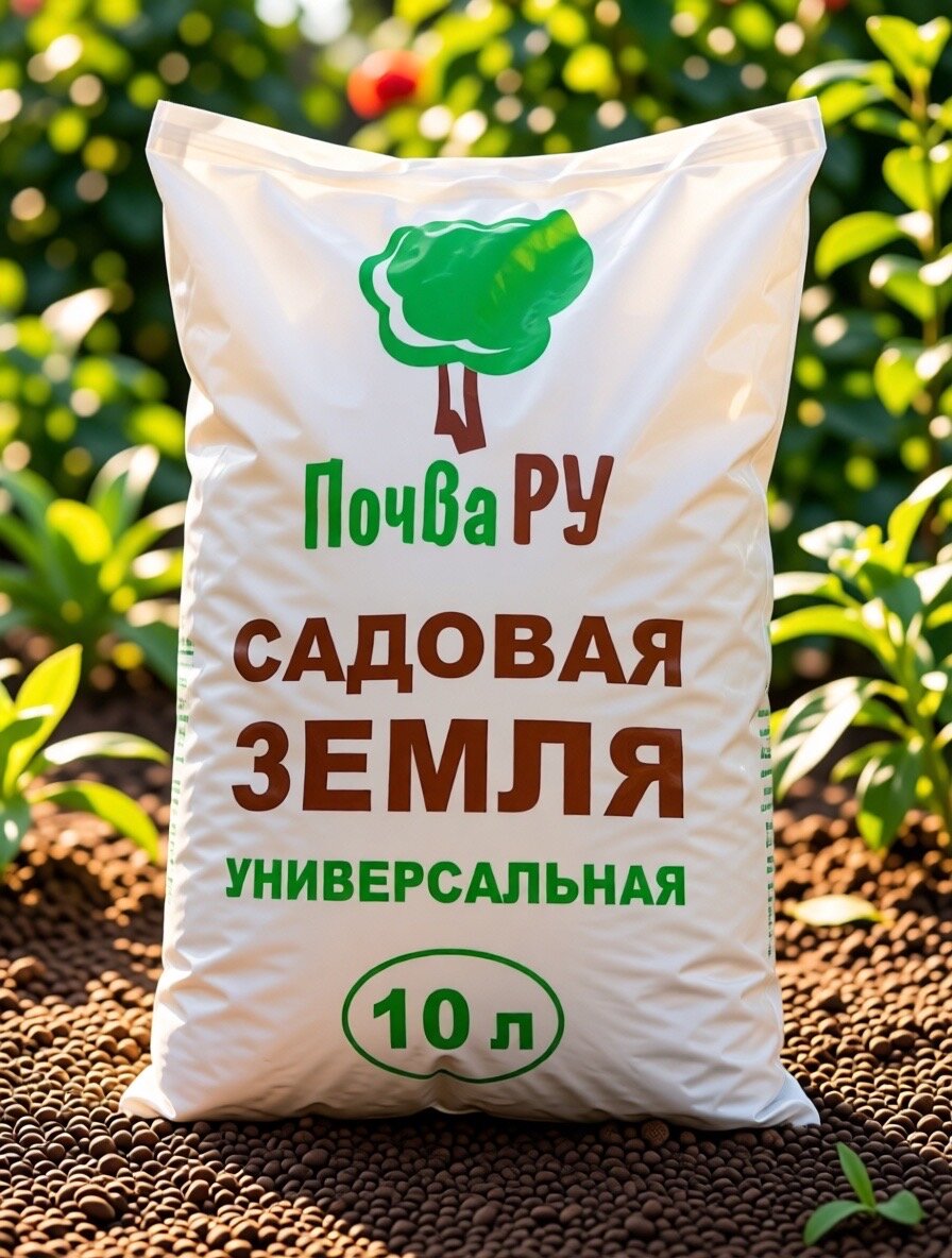 Садовая земля универсальная. 10 литров. ПочваРу.