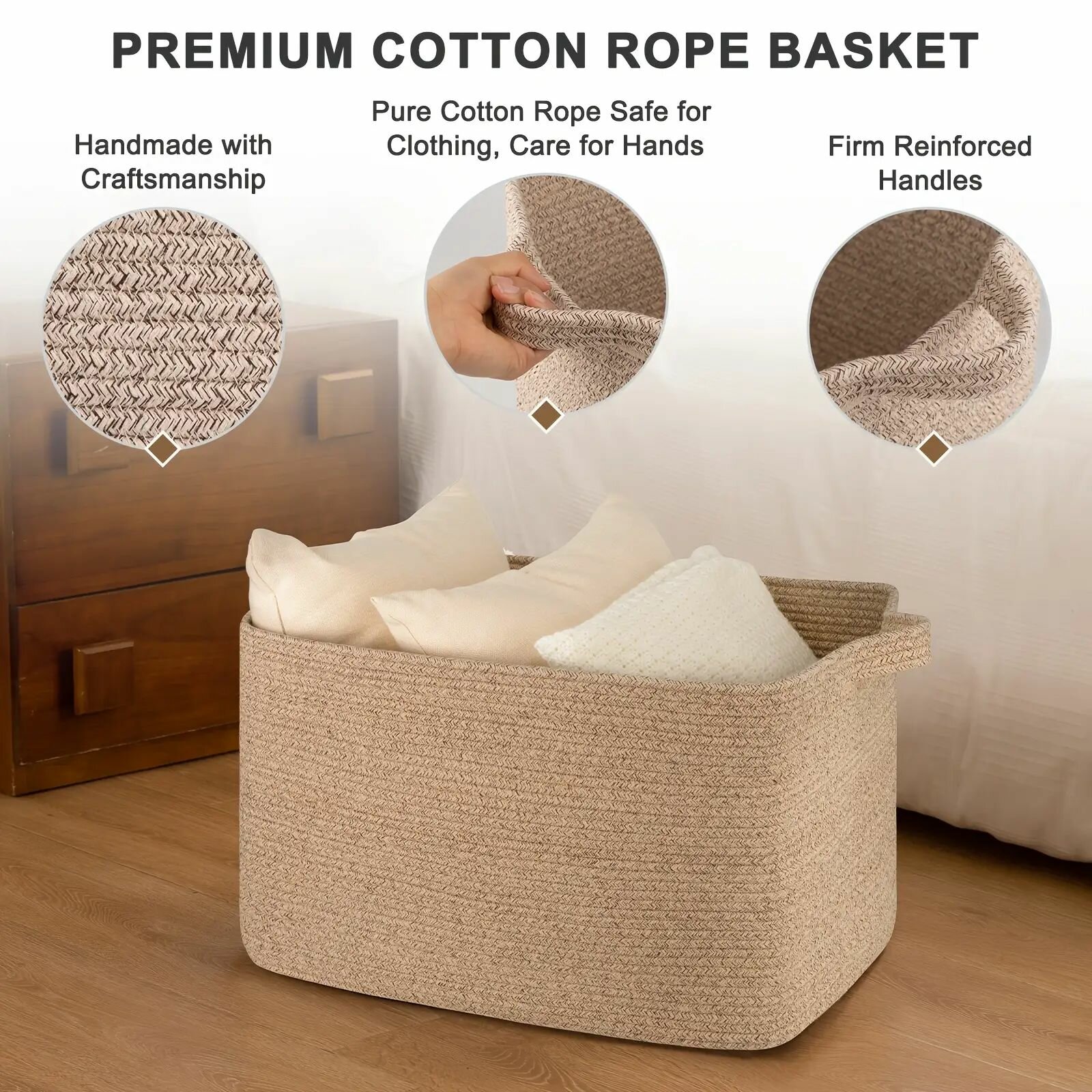 Складывающаяся корзина для белья Oiahomy Extra Large 24x16x15