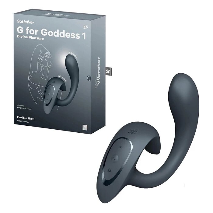 Вибратор «G for Goddess 1» для стимуляции точки G водонепроницаемый, черный