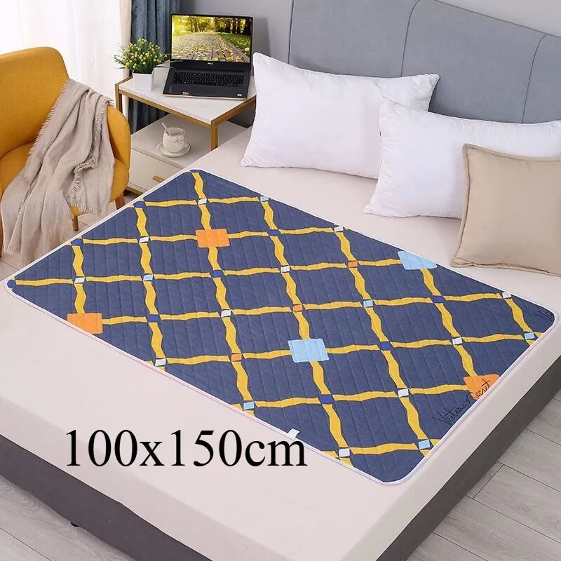 Многоразовая пеленка для животных LW 100x150см, для собак и кошек, желтый, синий
