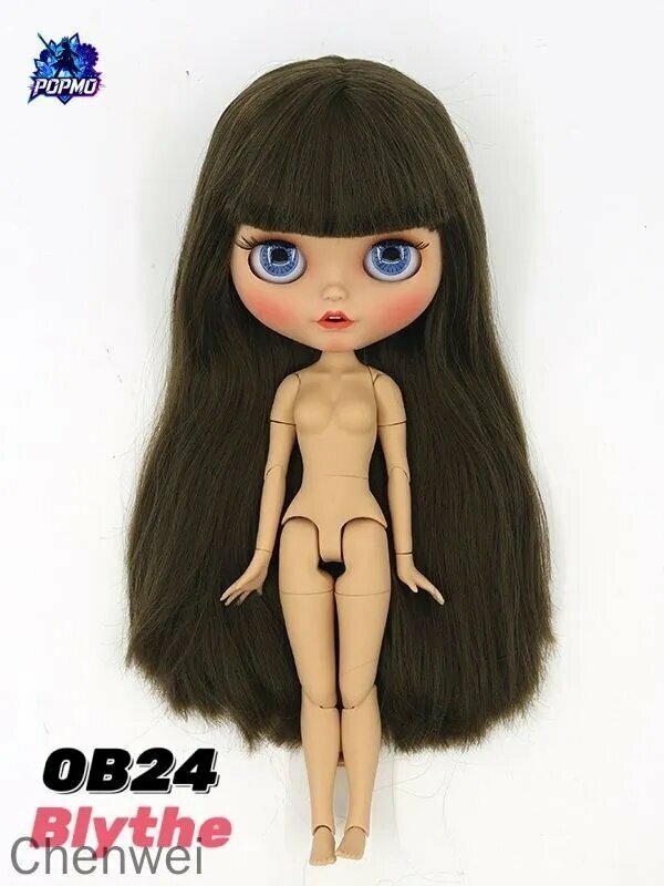 Кукла Блайз (Blythe), 30 см, на теле OB24. Без одежды. Полный комплект: парик, глаза. Дизайнерский макияж.