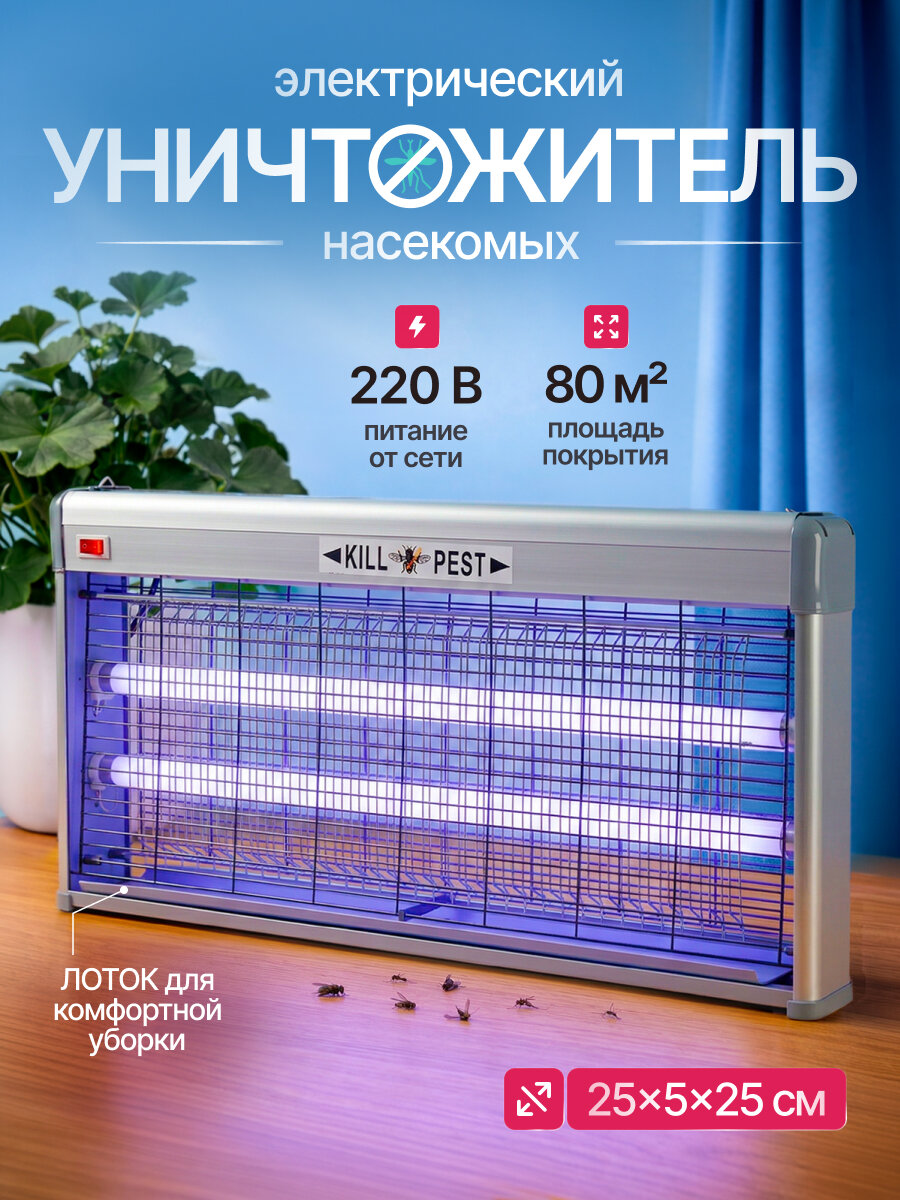 Уничтожитель насекомых Svendsen InsectKill, 12W, сетевой, белый, без запаха