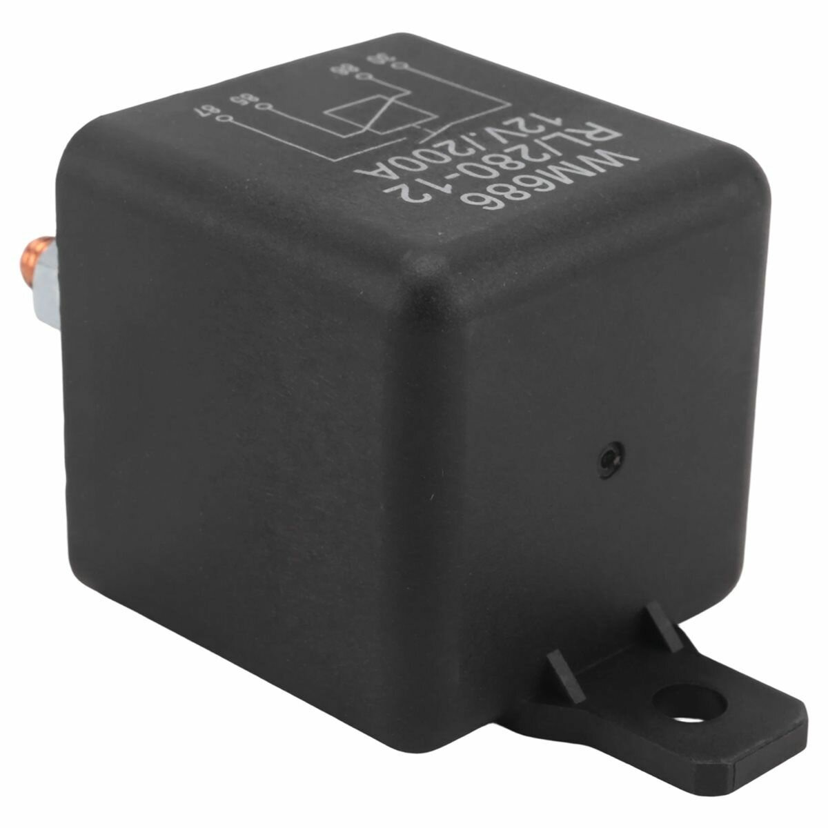 Пусковое реле 12В 200А WM686 (RL180): 4-контактное, нормально разомкнутое, для авто и спецтехники, M6