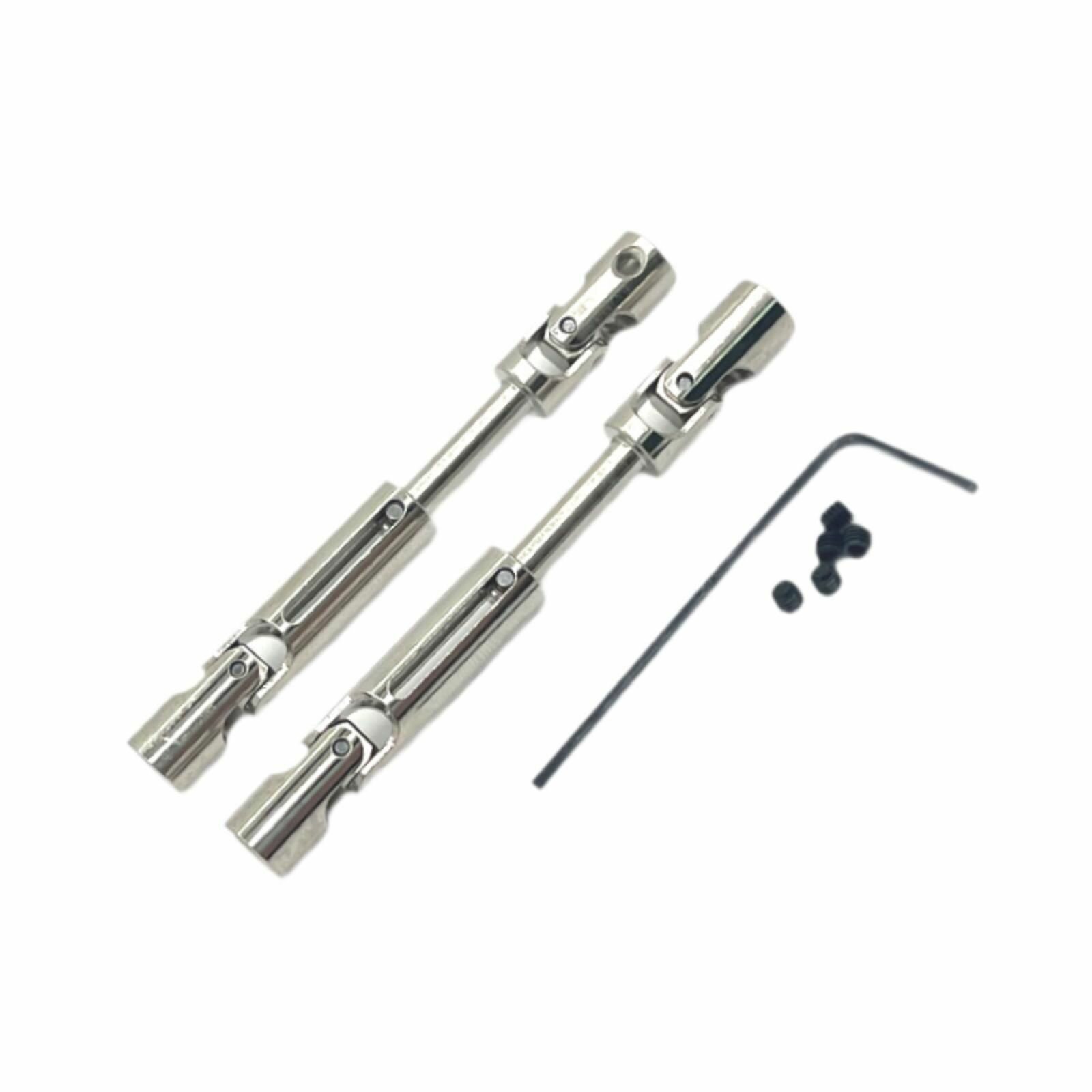 Карданные (приводные) валы для RC MN98/MN99S 1/12 — передние и задние, длина 59.2–74.2 мм, из железа с никелевым покрытием