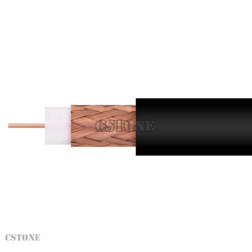 RG59 75 Ohm гибкий коаксиальный кабель чёрный ПВХ-оболочка (надежный китайский аналог)