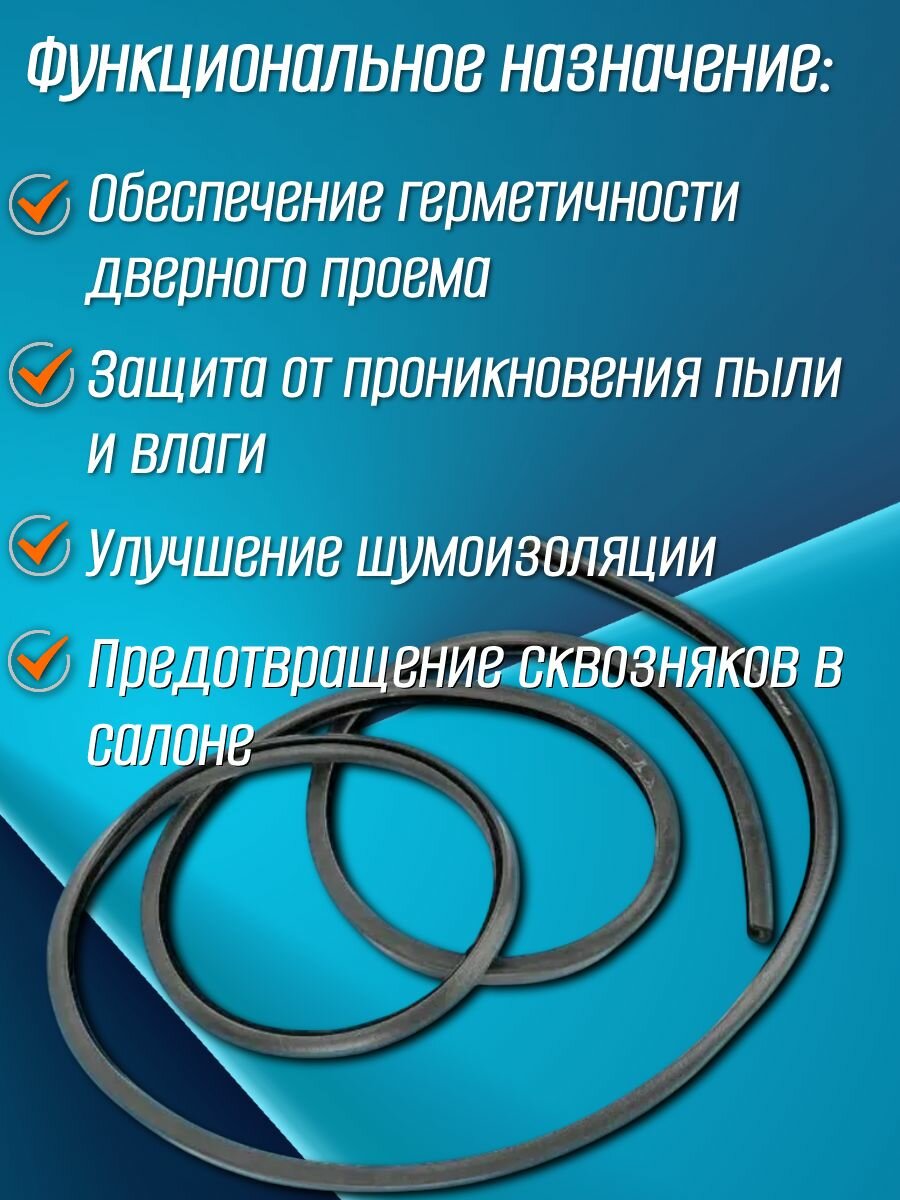 Уплотнитель проема двери для а/м Зил/УЭТ — фото 1