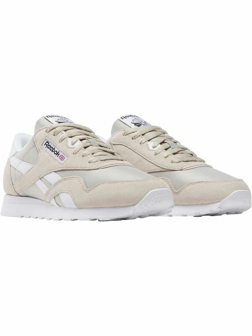 Кроссовки Reebok Classic Nylon, полнота F, размер 6 US, бежевый/белый — фото 1