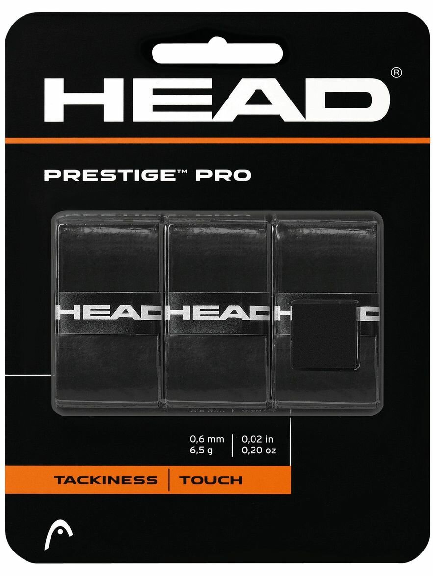 Овергрипы Head Prestige Pro Overwrap BK Унисекс Полимерные материалы; синтетические материалы