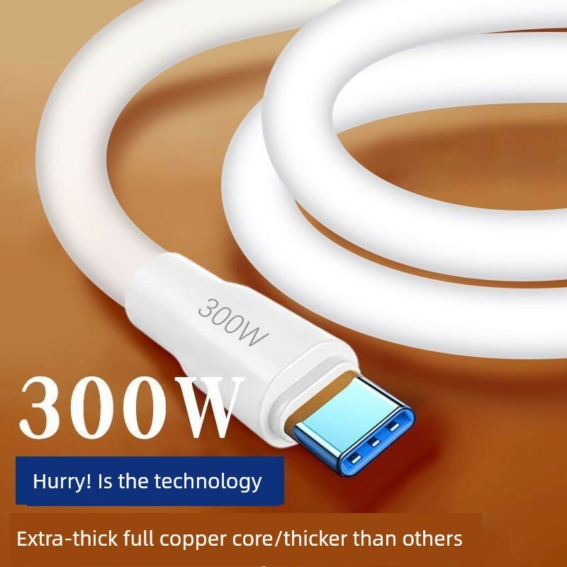 Кабель с толстым медным сердечником USB-A для быстрой зарядки 300 Вт, длина 150 см, подходит для смартфонов