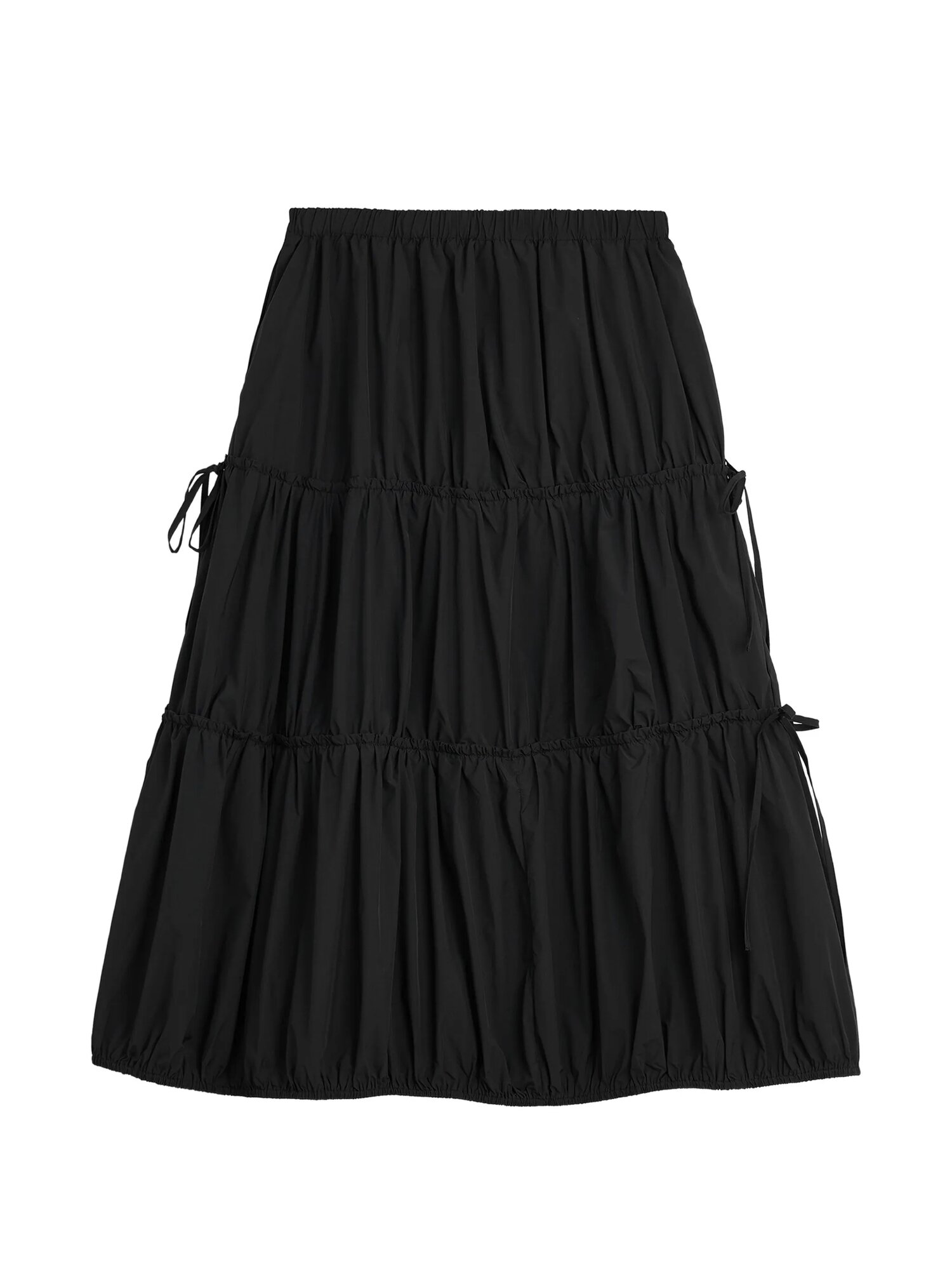 Юбка Tiered drawstring midi skirt