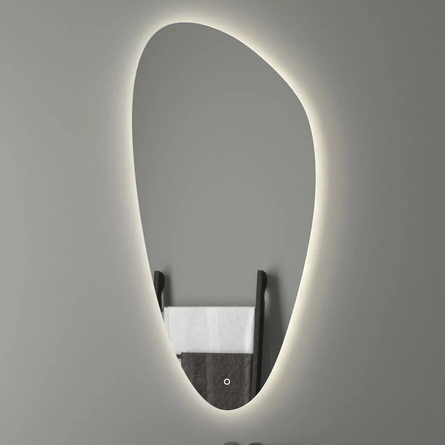 Зеркало Evoform Ledshine BY 2683 60х120 со светодиодной подсветкой, 60 см, с сенсорным управлением, в современном стиле, зеркало настенное в ванную