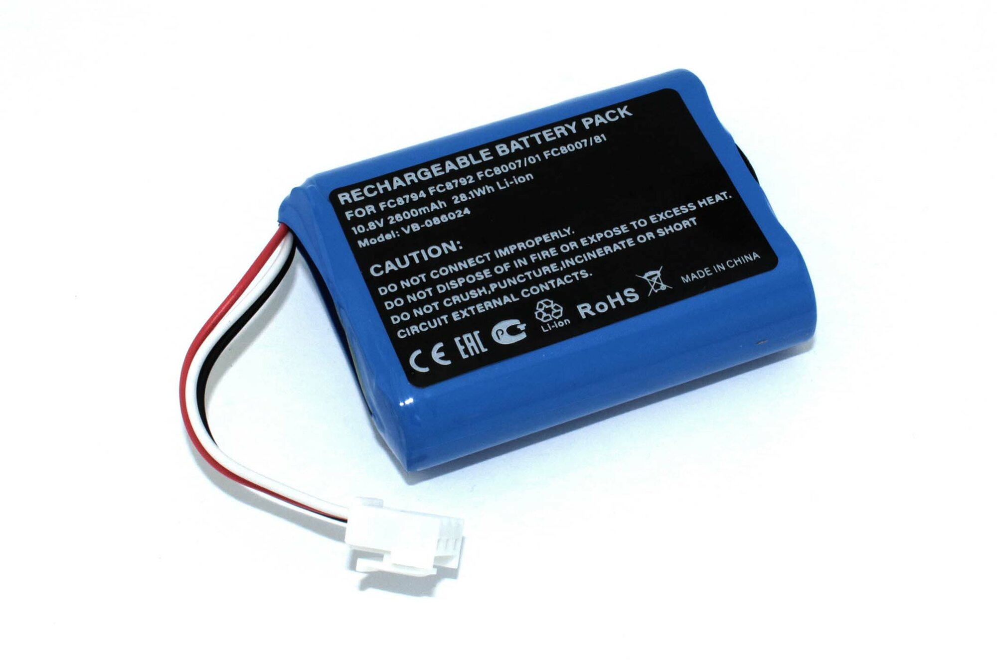 Аккумулятор для пылесоса Philips FC8794 FC8792 FC8007/01 FC8007/81 10.8V 2600mAh