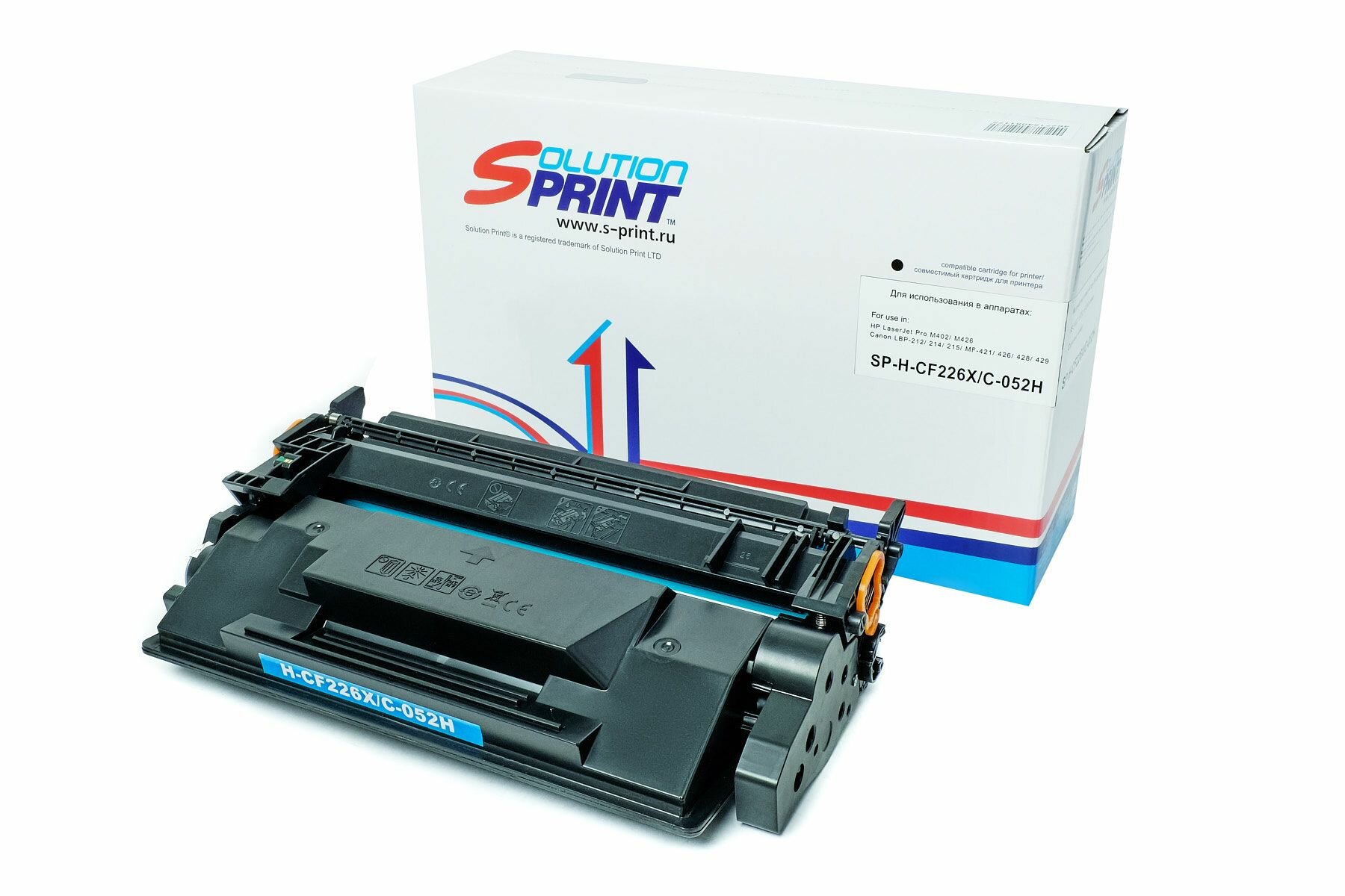Картридж SP CF226X (26X)/ C-052H черный с чипом для HP и Canon, Solution Print