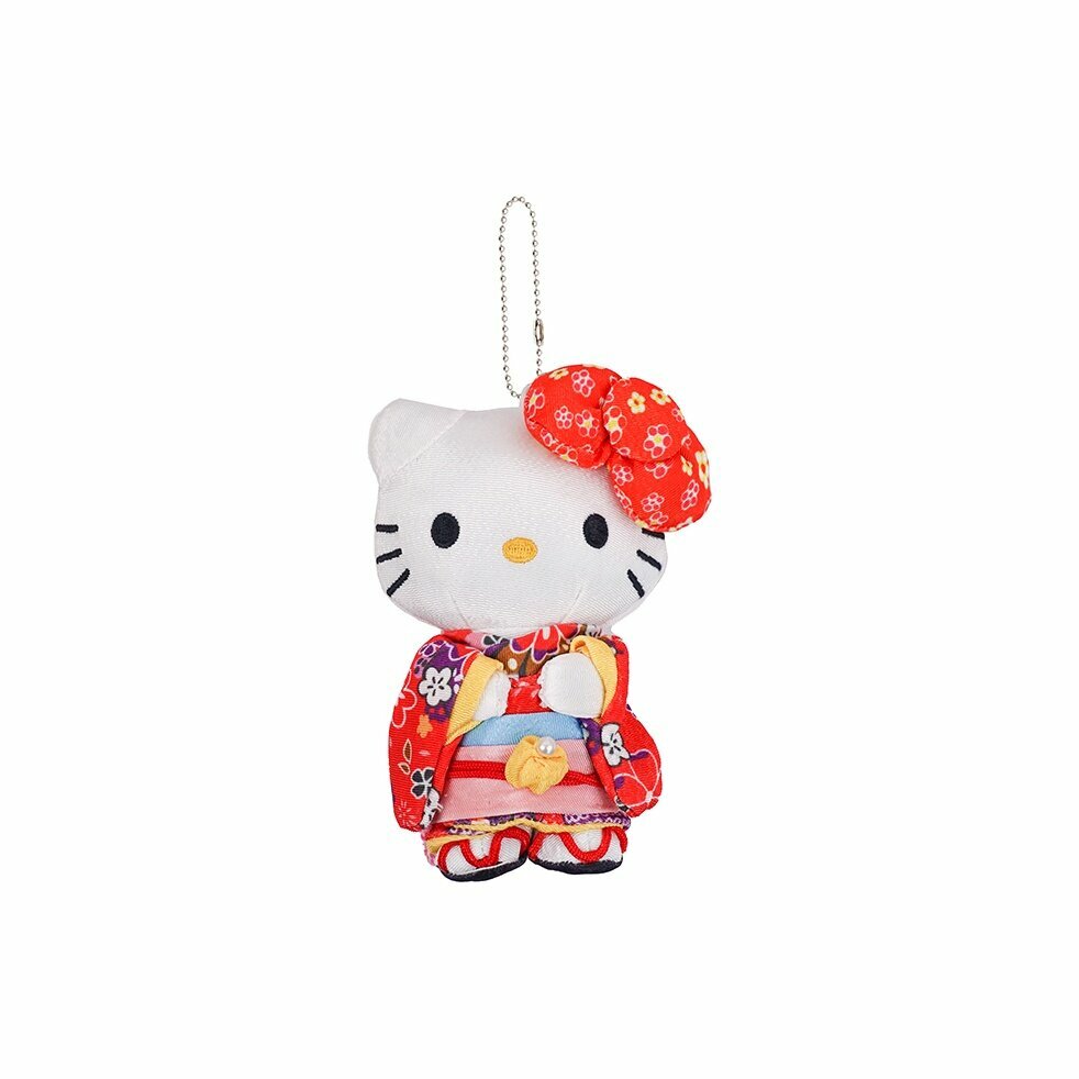 Sanrio Hello Kitty Хелло Китти Ярко-красный кимоно Милый плюшевые брелки 20 см