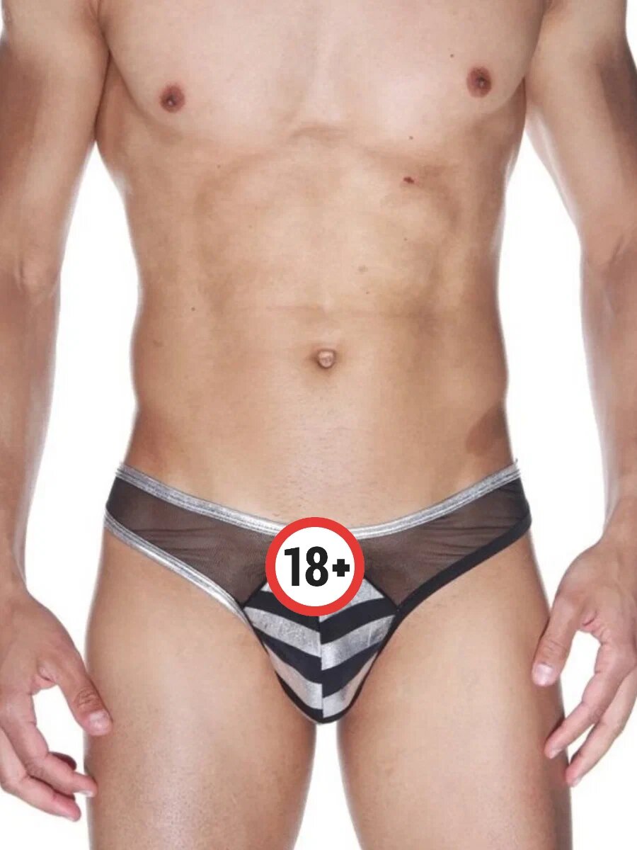 Мужские трусы джоки черные в серебристую полоску LaBlinque LB15543 L/XL (48-50)