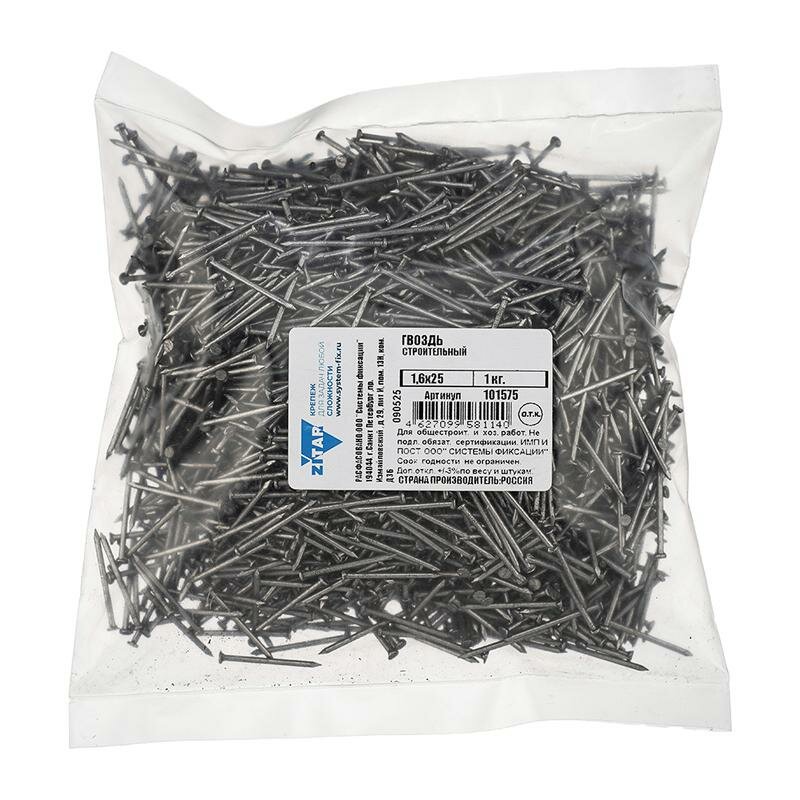 Гвоздь строительный 1.6х25 (уп.1кг) Tech-Krep/Zitar 101575