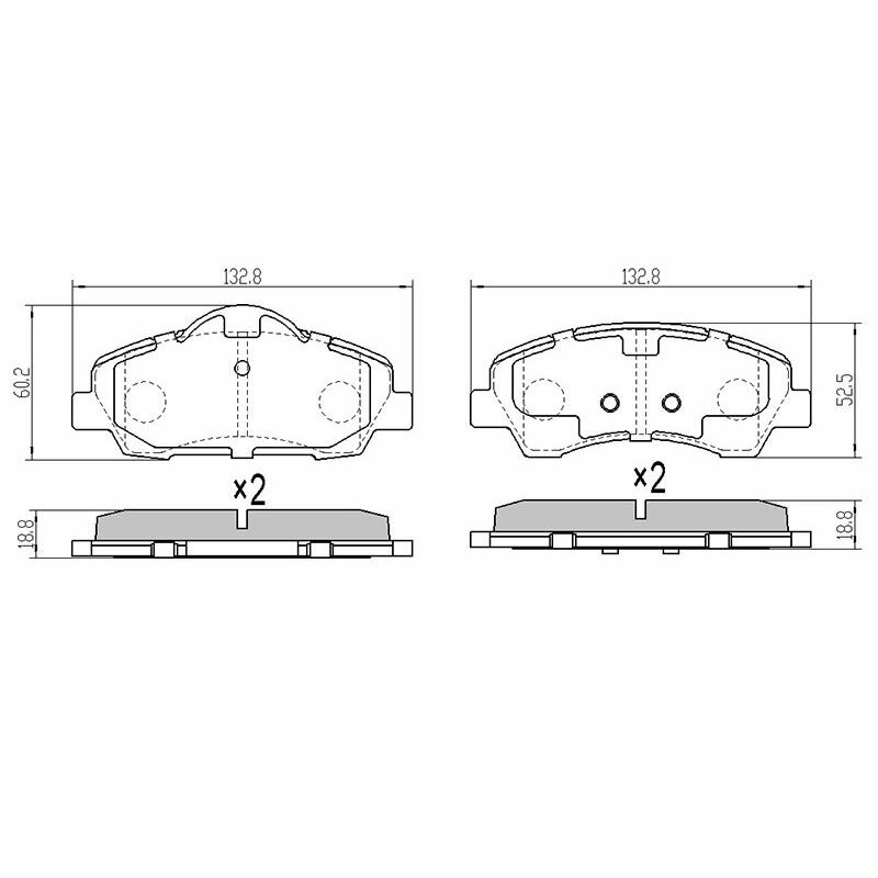 Колодки тормозные SAT ST-1608691380 спереди Peugeot 308 13-17 / Citroen C-Elysee 12-16