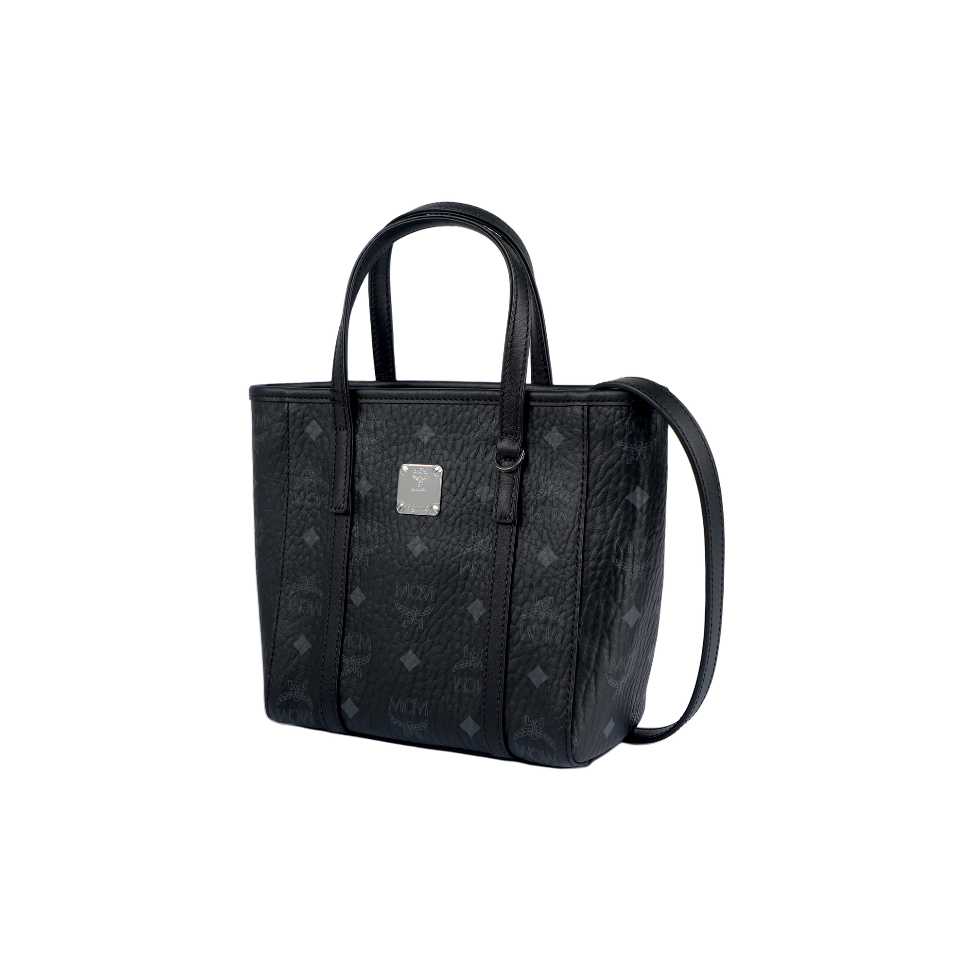 Сумка MCM, фактура тиснение, черный — фото 1
