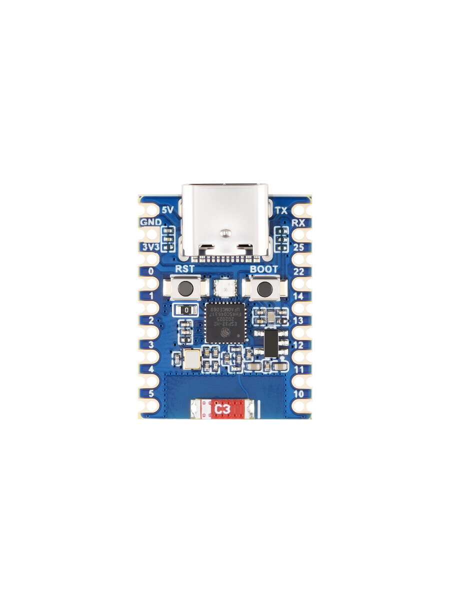 Плата разработчика WAVESHARE ESP32-H2-Zero, BLE/Zigbee, 96МГц, 4МБ — фото 1