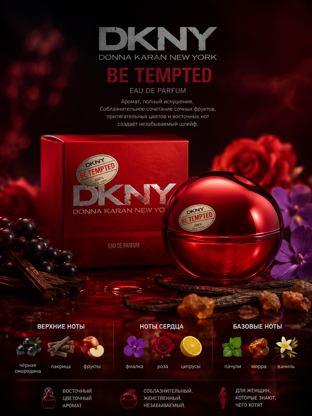 Donna Karan Be Tempted женская парфюмерная вода 50 мл