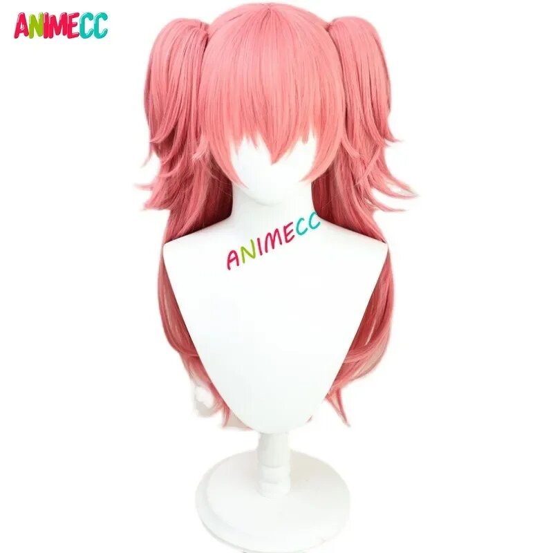 Розовый парик для косплея ANIMECC, размер L